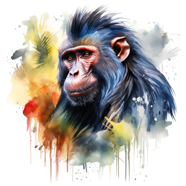 Car Sticker Mandrill Watercolor Sticker Weatherproof Outdoor Vinyl - Etsy