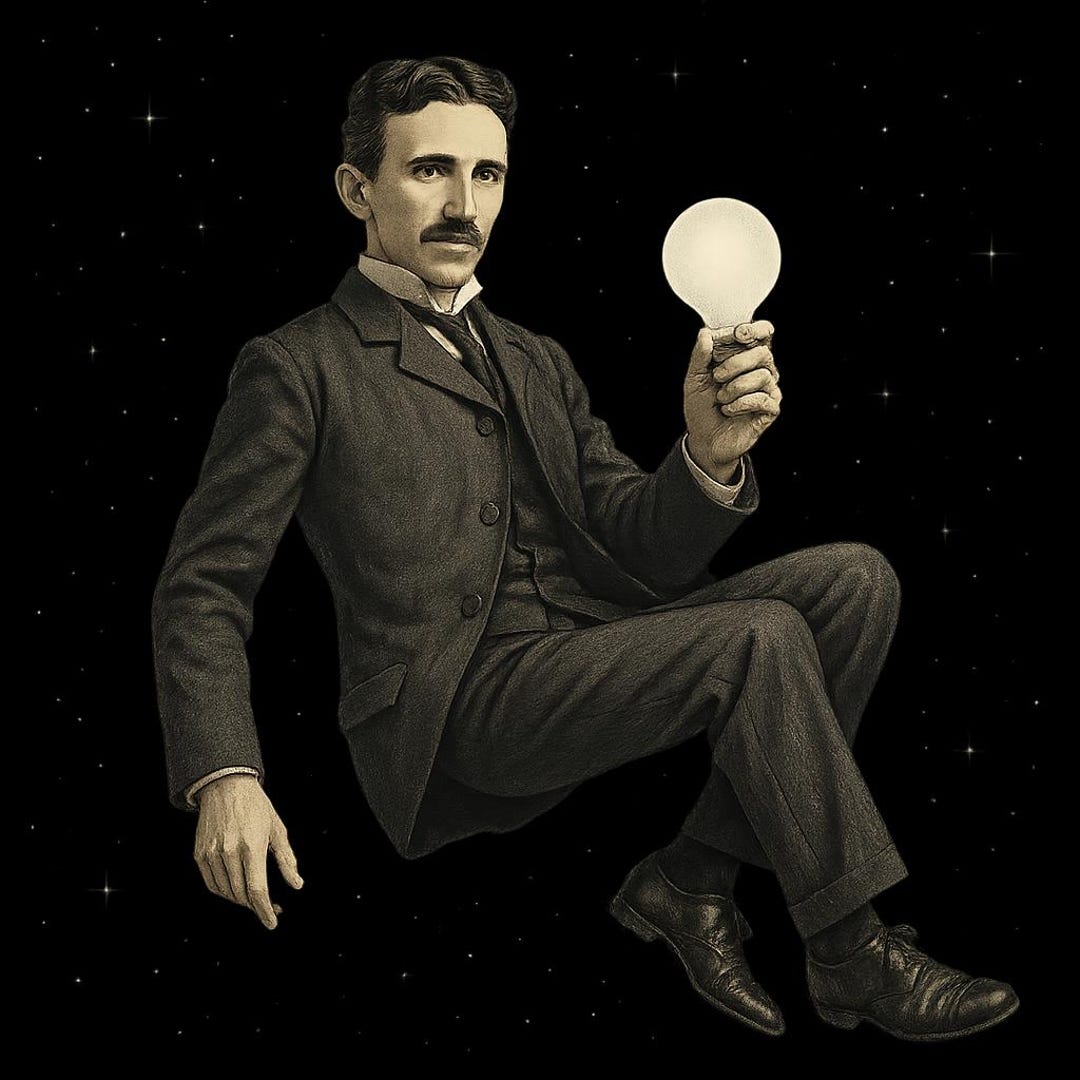 Nikola Tesla Floating in Space Sticker Outdoor Uv-resistant Vinyl ...