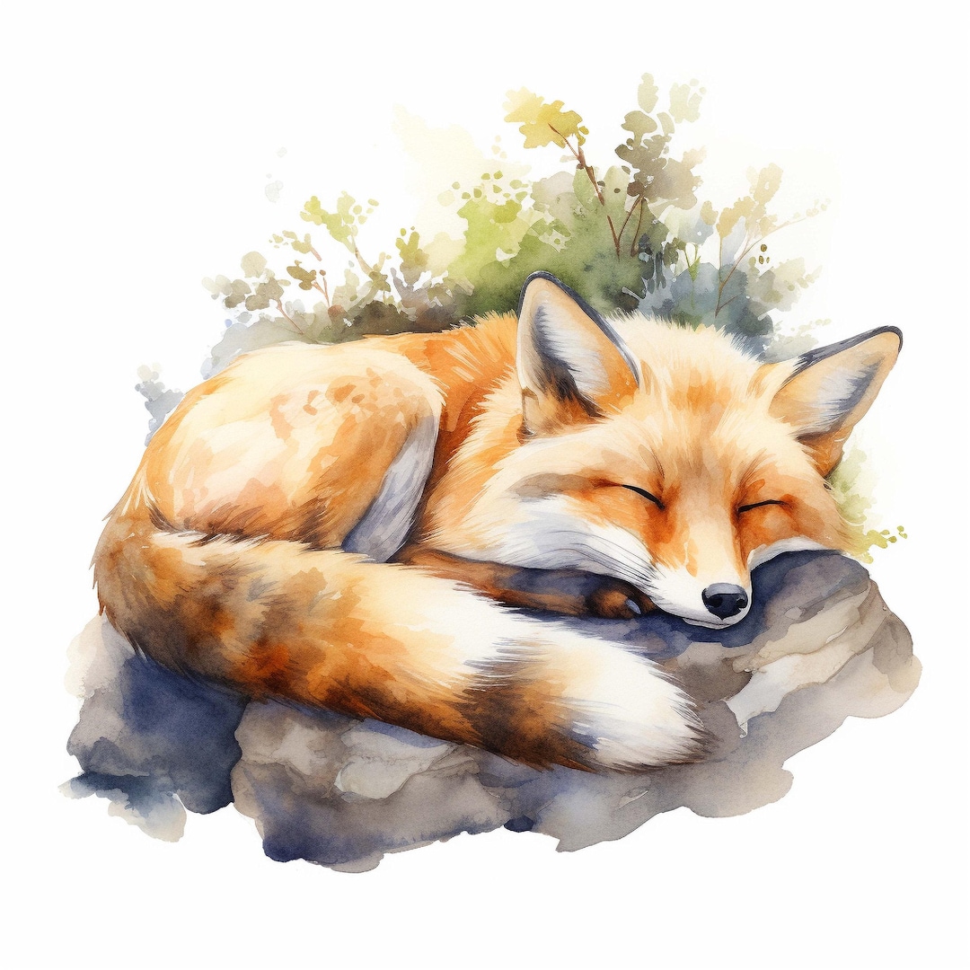 Car Sticker Watercolor Fox Sticker Weatherproof Outdoor Uv-resistant ...