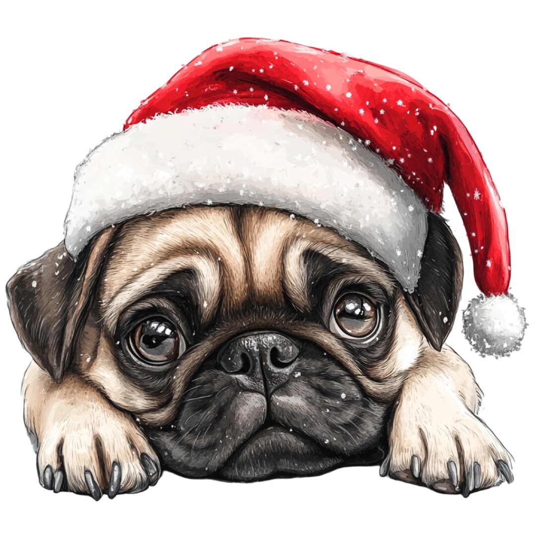 Christmas Dog Sticker Set 9×9 Cm Dog Christmas Multipack Sticker Cute ...