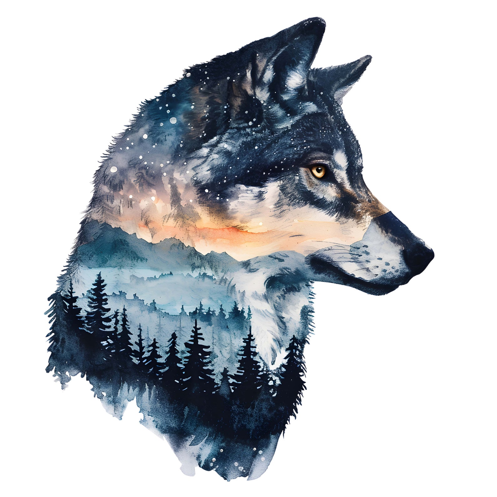 Car Sticker Wolf Sticker Weatherproof Outdoor Uv-resistant Vinyl ...