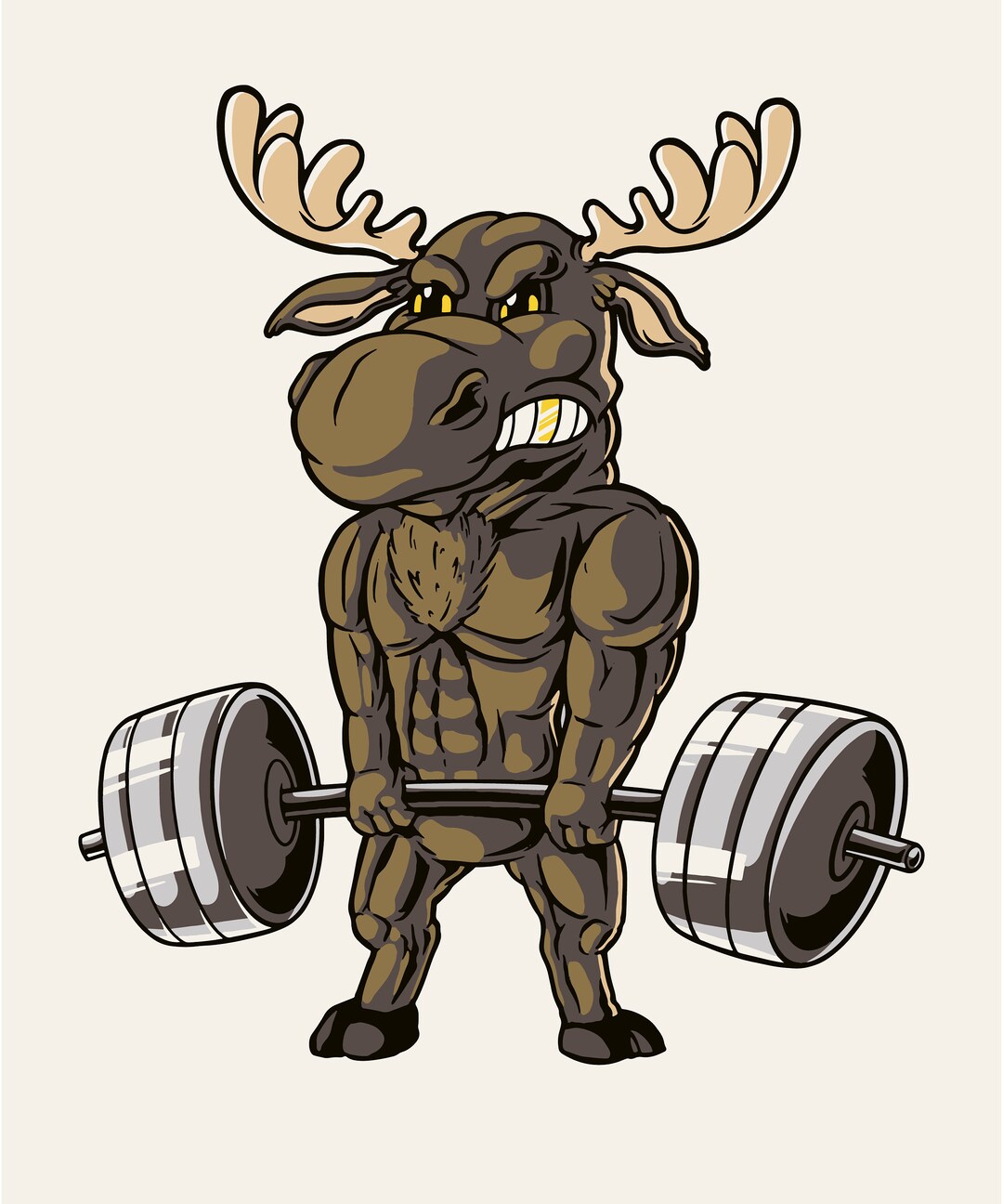 Car Sticker Sticker Muscular Moose Sticker - Etsy