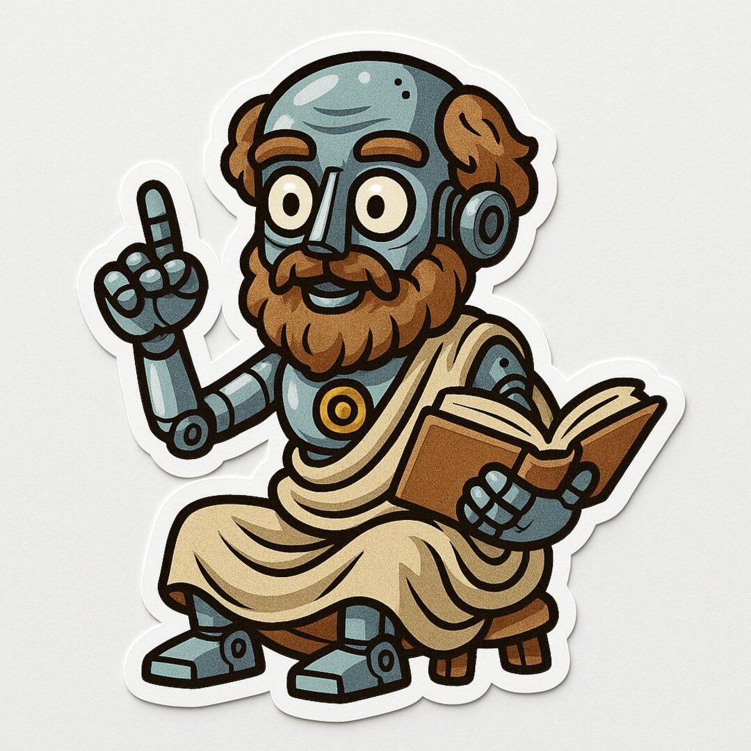 Aristotle as a Robot Sticker – Philosophical Car Sticker – Weatherproof ...