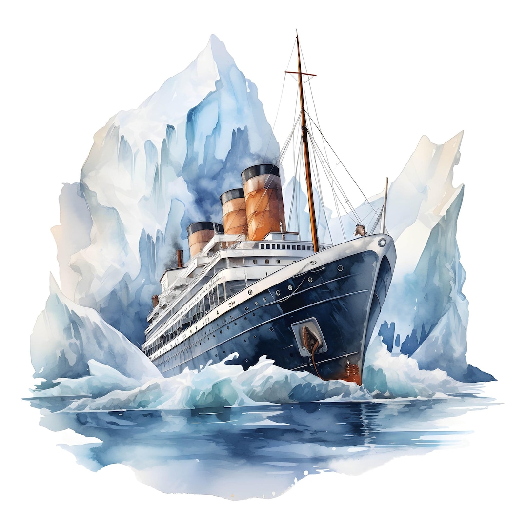 Sticker Watercolor Titanic Iceberg Decal Personalizable Outdoor Vinyl ...