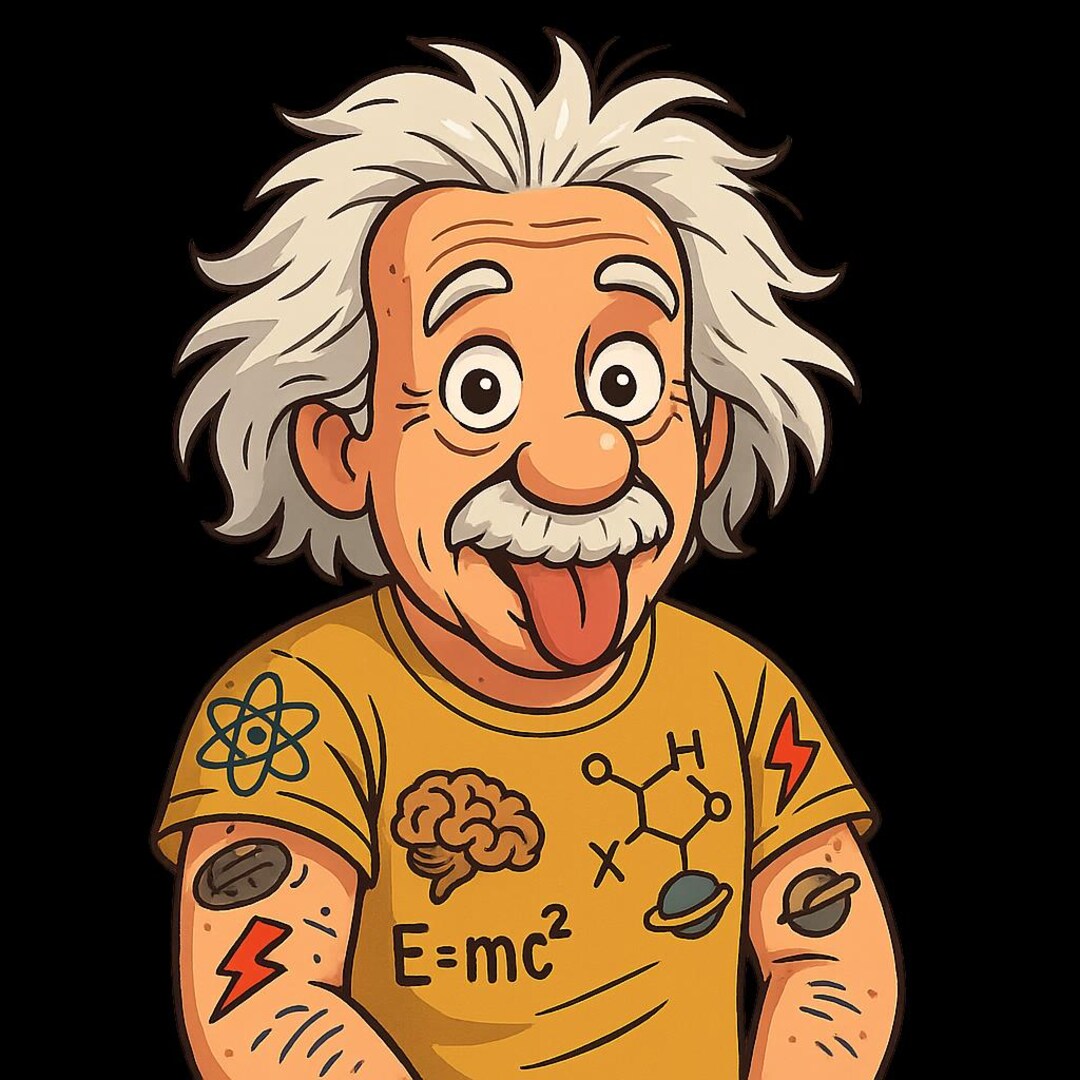2X Albert Einstein With Tattoos Sticker Outdoor Uv-resistant Sticker ...