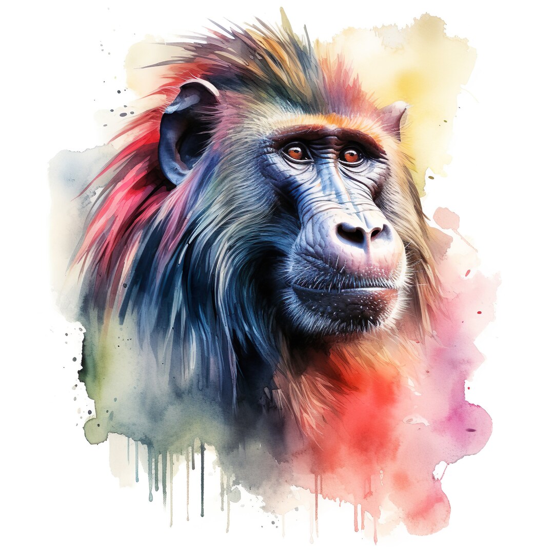 Car Sticker Mandrill Watercolor Sticker Weatherproof Outdoor Vinyl ...
