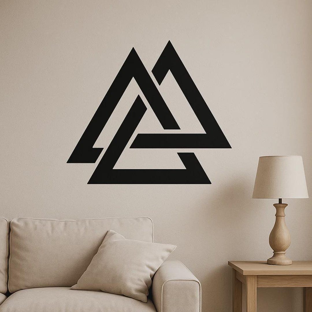 Valknut Symbol Wall Sticker Nordic Warrior Sign as Decal for Wall ...