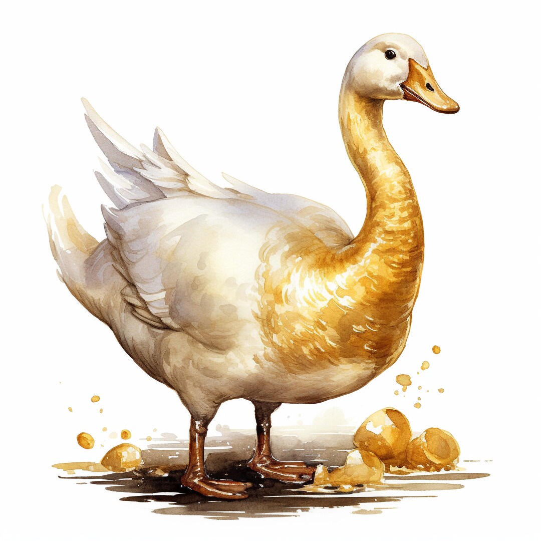 Car Sticker Watercolor Golden Goose Sticker Weatherproof Outdoor Vinyl ...