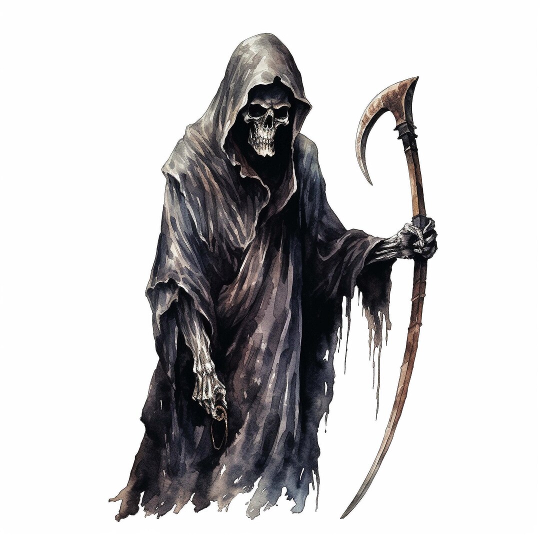 Halloween Grim Reaper Sticker Personalizable Outdoor Vinyl Sticker - Etsy