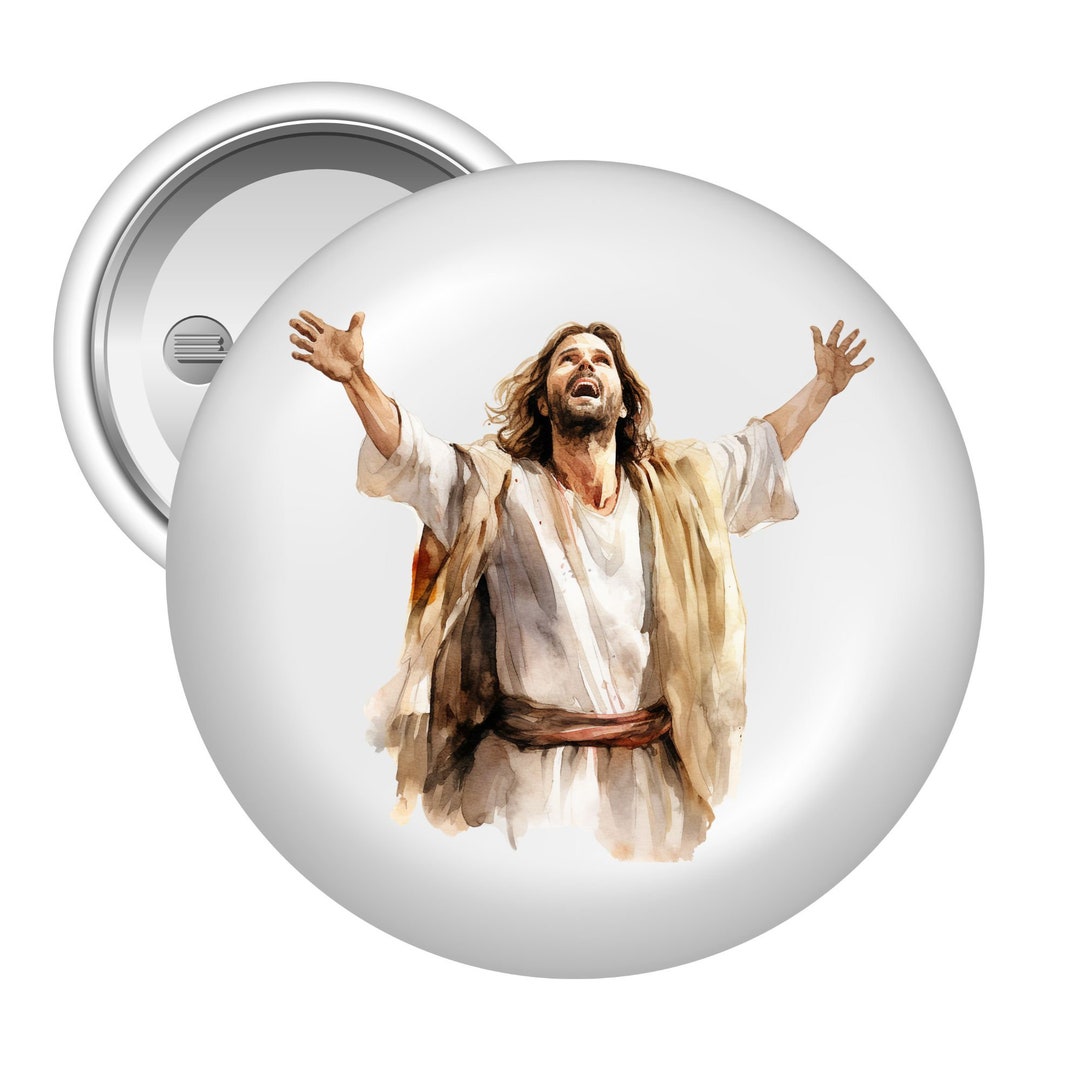 Handmade Buttons With Jesus Motif Individual Badges Perfect for ...