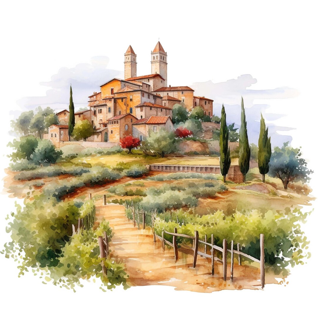 Tuscany Italy – Landscape Car Sticker. Please Note: Shipping in a ...