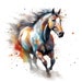 Car Sticker Watercolor Running Horse Decal Weatherproof Outdoor Vinyl ...