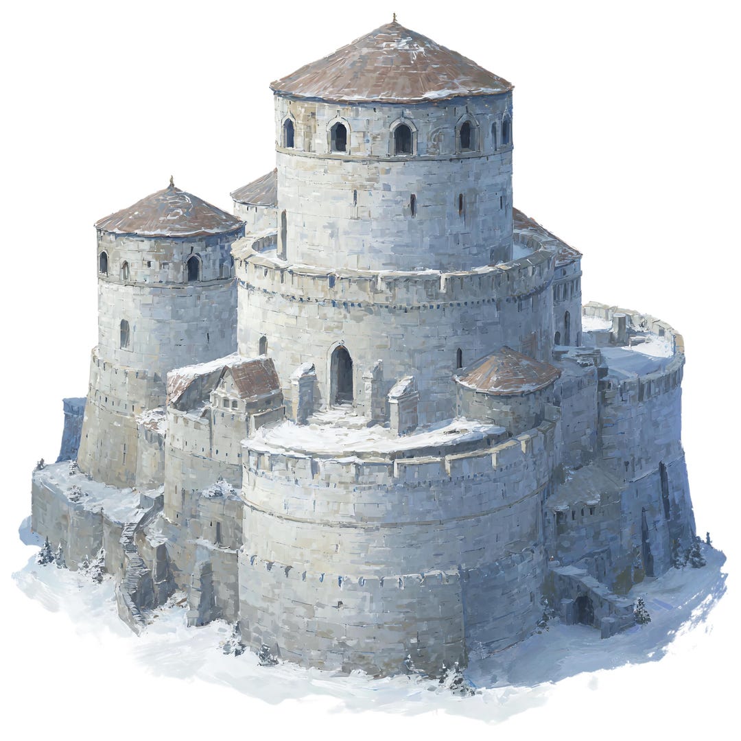 5X Castle Stickers Concentric Fortress Car Stickers Epic Fantasy ...