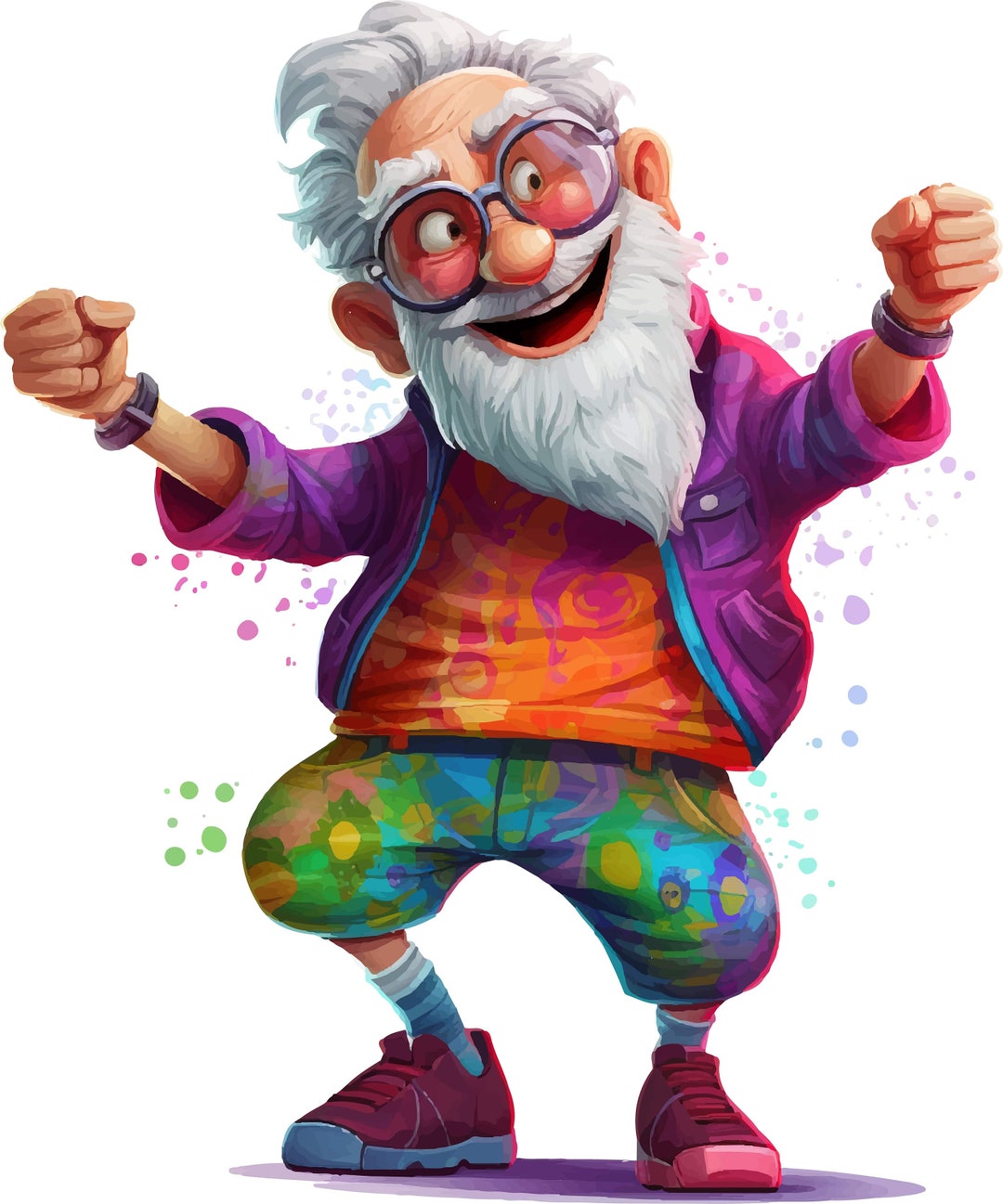 Car Sticker Hippie Grandpa Sticker Weatherproof Outdoor Uv-resistant ...