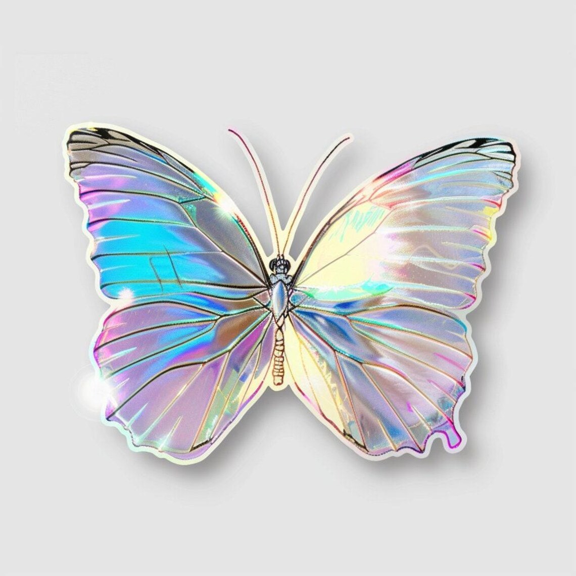 Car Sticker Holographic Butterfly Sticker Weatherproof Outdoor Vinyl ...