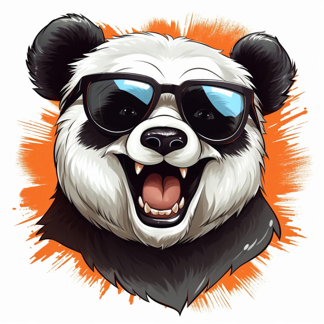 Cool Panda Sticker With Sunglasses Funny Car Sticker Wall Decal Cute ...