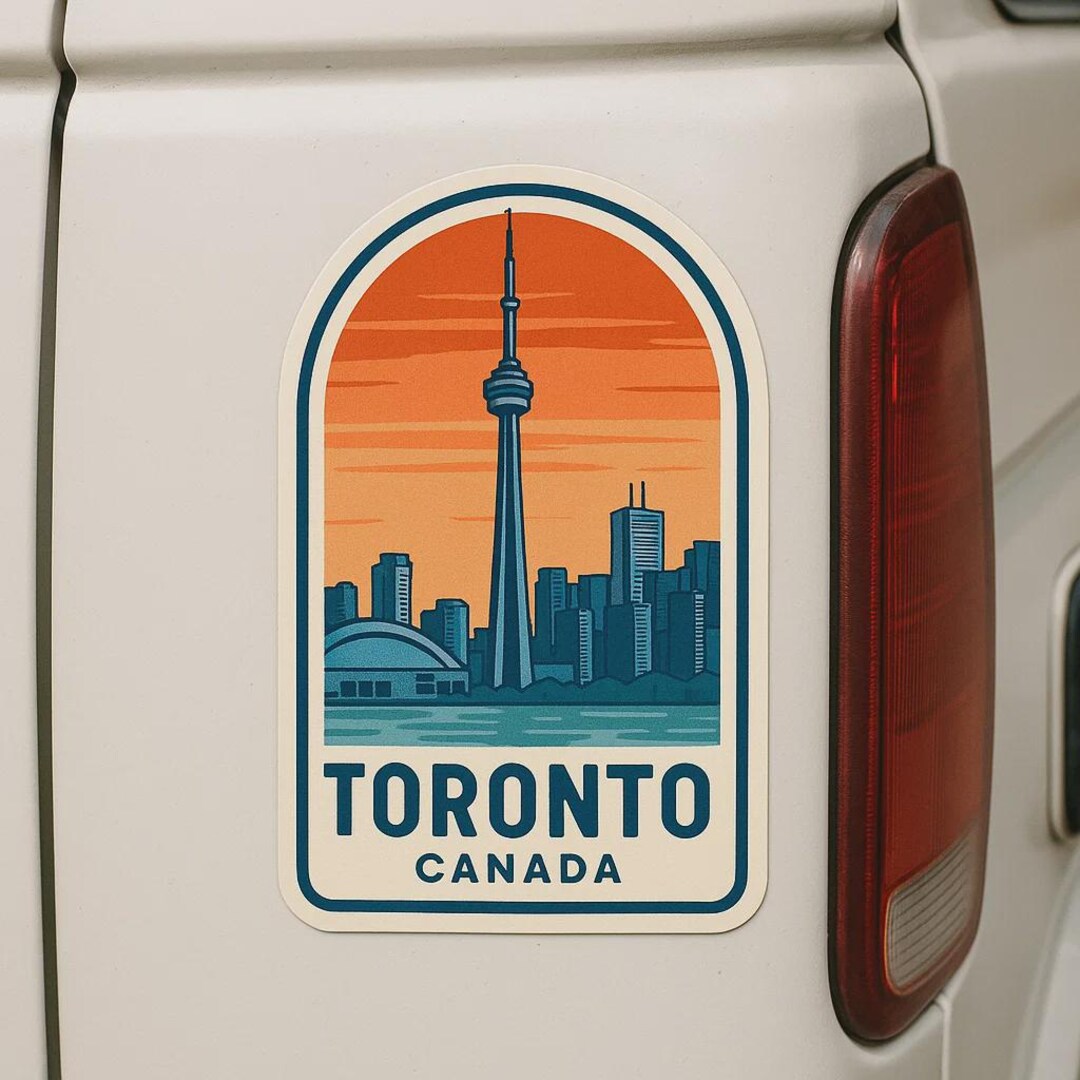 CN Tower Car Sticker Toronto Canada Skyline City Trip Destination Car ...