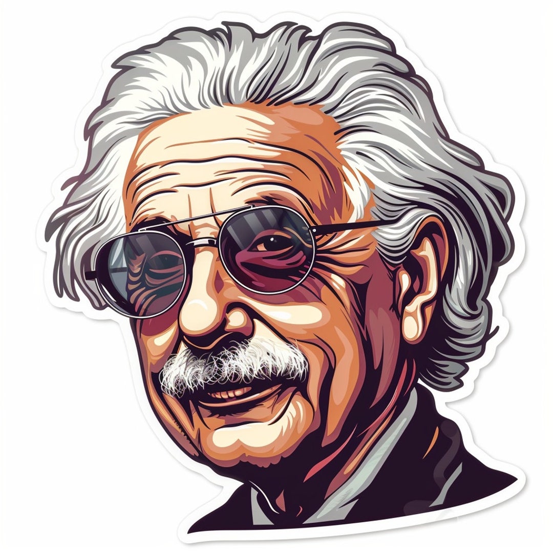 Autoaufkleber Albert Einstein Mit Sonnenbrille Aufkleber Wetterfester ...