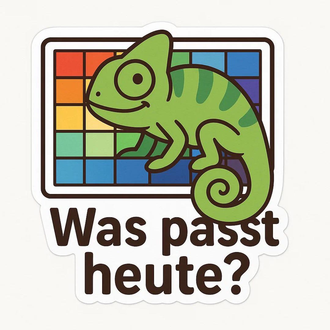 Chameleon in Front of Color Chart – “what’s the Right Color Today ...