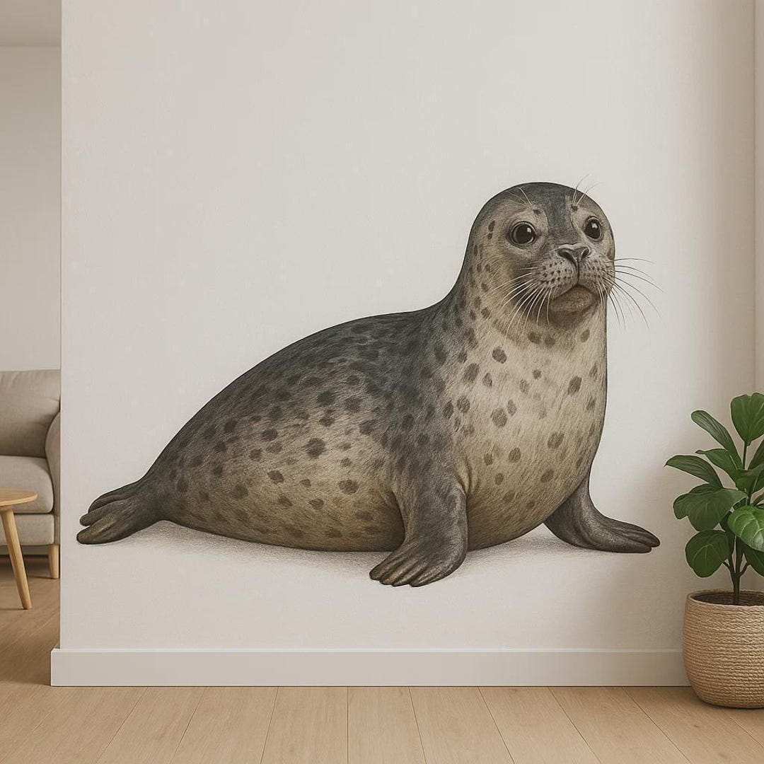 Realistic Seals Wall Decal Lifelike Sea Creature Sticker for Wall RV ...