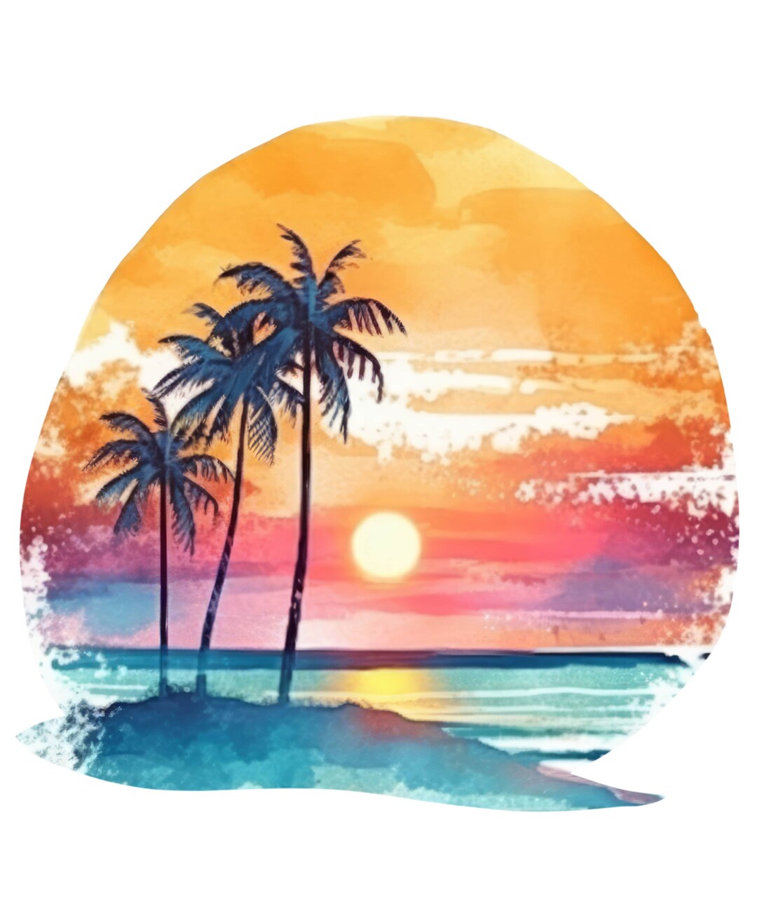 Car Sticker Beach Sunset Sticker Weatherproof Outdoor Vinyl - Etsy