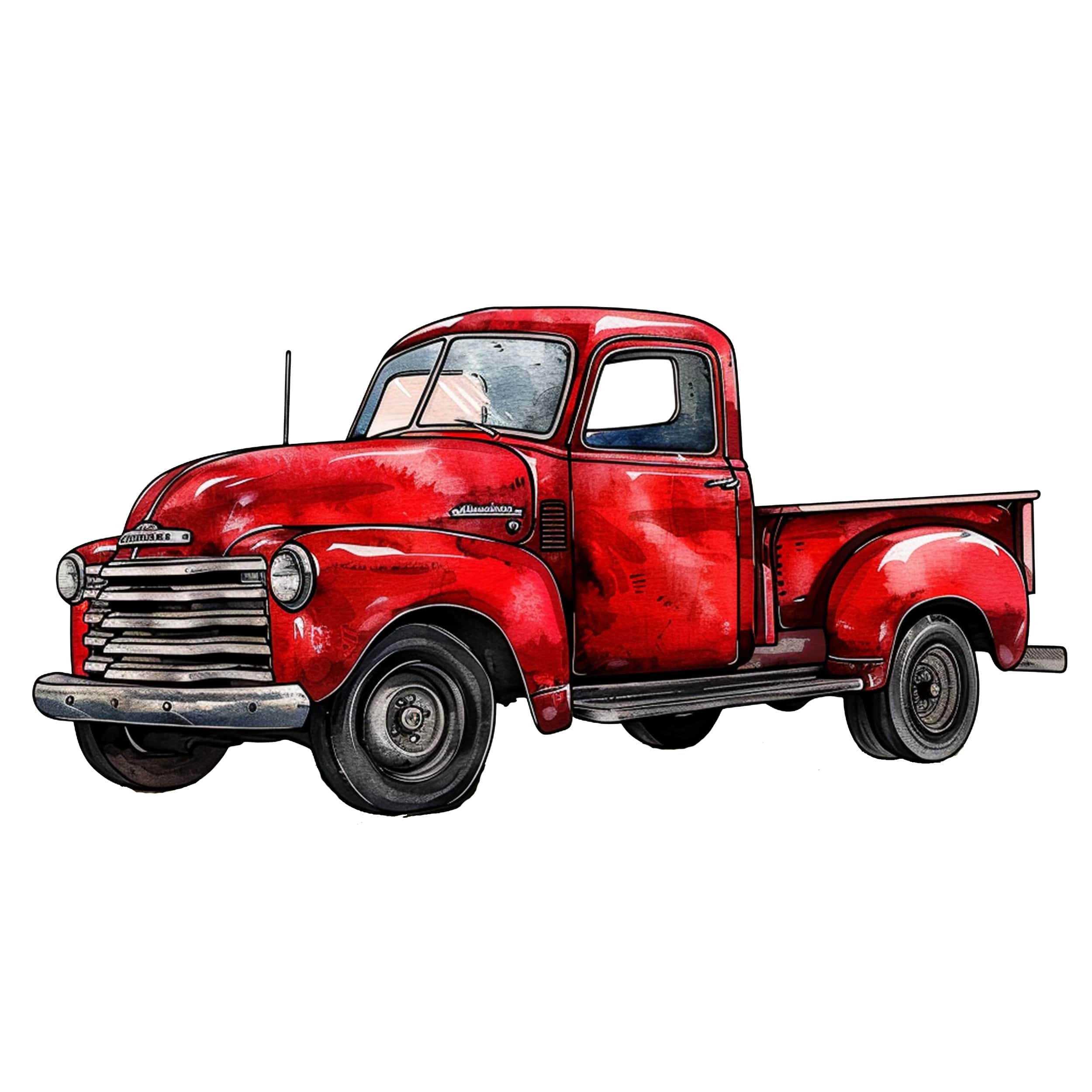Car Decal Sticker Red Vintage Truck Decal Weatherproof Outdoor Vinyl - Etsy