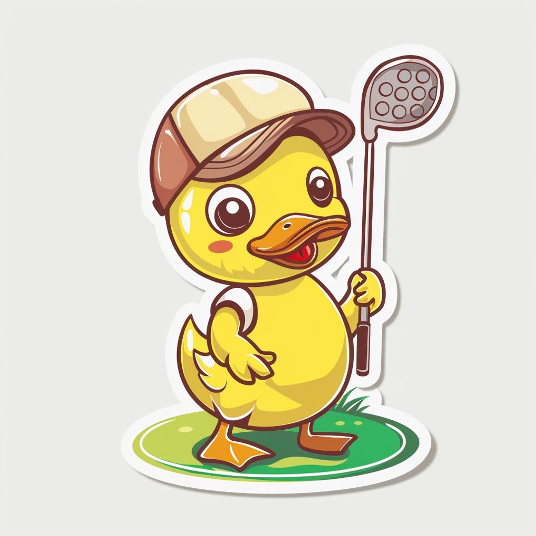 Car Sticker Funny Golf Duck Sticker Weatherproof Outdoor Vinyl - Etsy