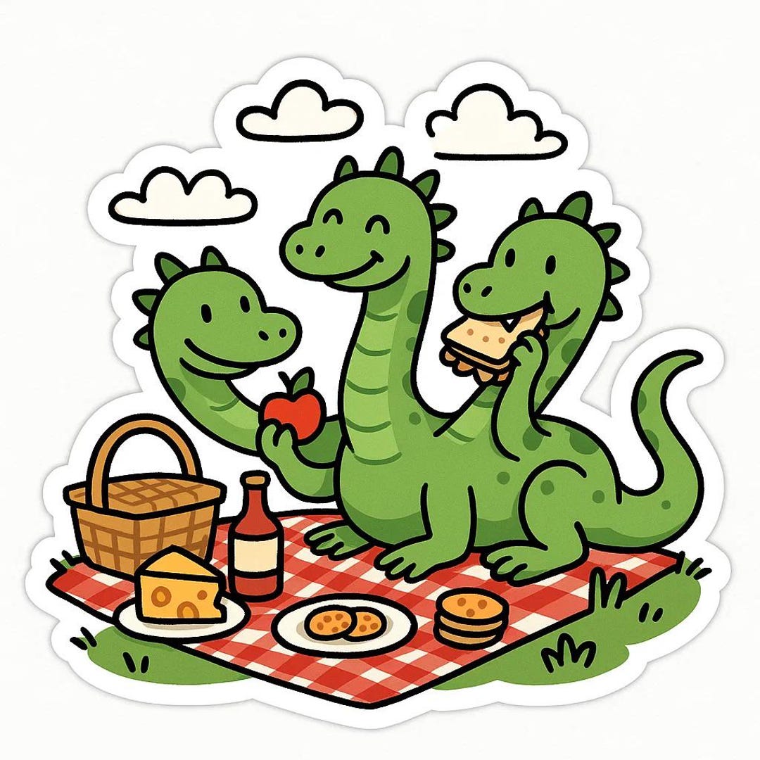 Hydra at a Picnic Sticker – Imaginative Car Sticker – Weatherproof ...