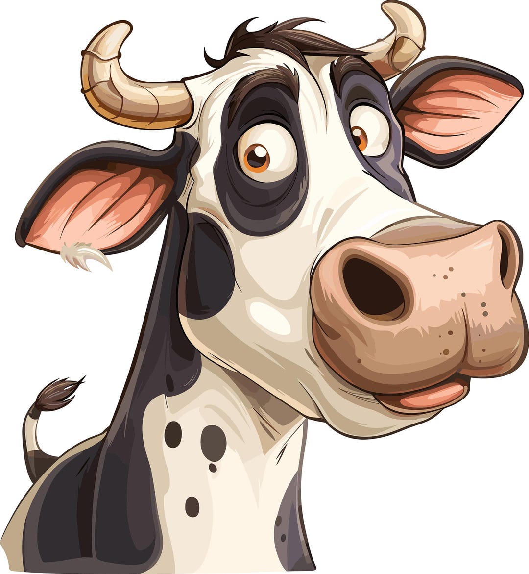 Funny Cow Car Sticker – Funny Cartoon Cattle Sticker for Cars, Laptops ...