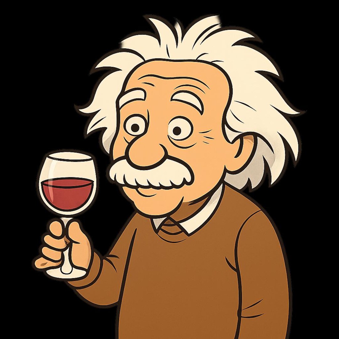 2X Albert Einstein Drinking Wine Sticker Outdoor Uv-resistant Sticker ...