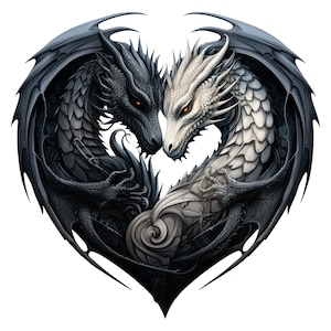 Car Sticker White and Black Dragon Weatherproof Outdoor Sticker ...