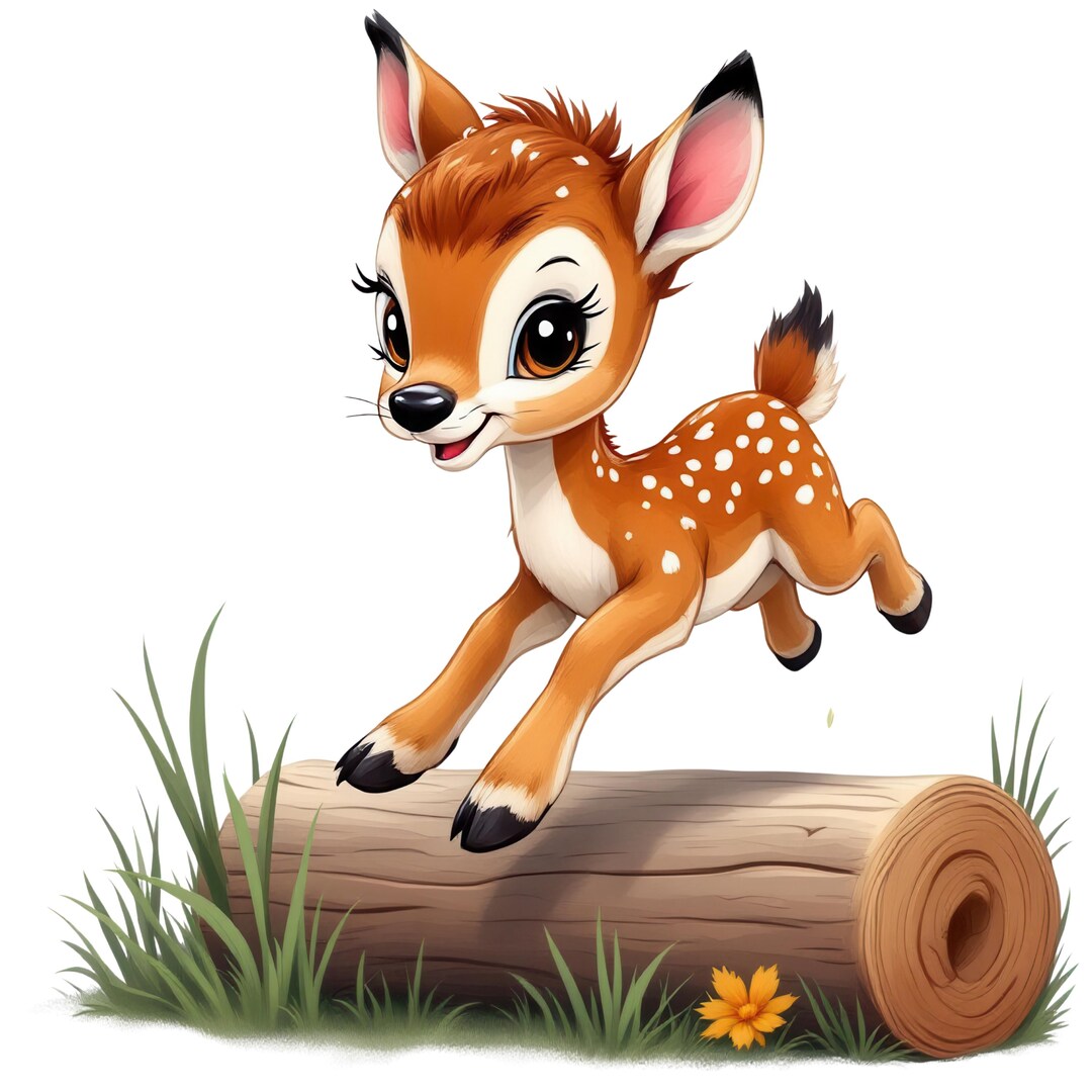 5x Fawn Sticker Set, 5 Pieces, Car Stickers, Woodland Animals, Cute ...