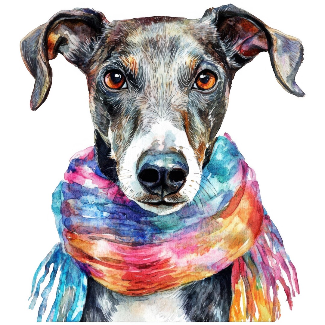 5X Greyhound Sticker Set, 5 Pieces, Watercolor Greyhound Car Stickers ...