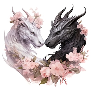 Car Sticker White and Black Dragon Weatherproof Outdoor Sticker ...