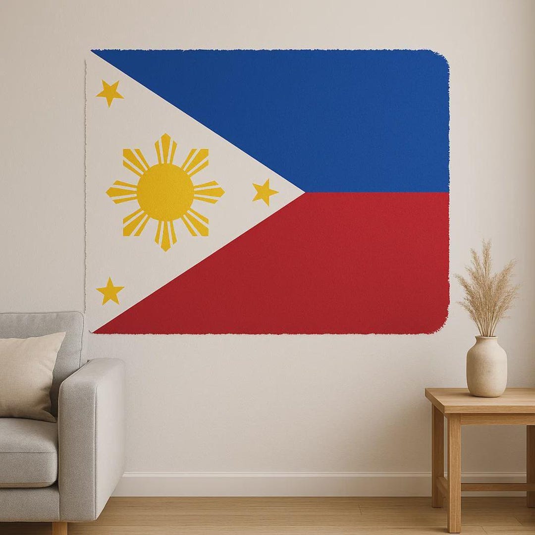 Philippines Flag Wall Sticker National Colors Design as Sticker for ...