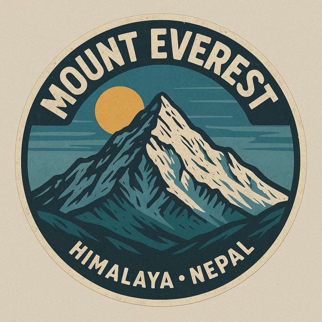 Mount Everest Car Sticker Himalaya Nepal Mountaineer Travel Destination ...