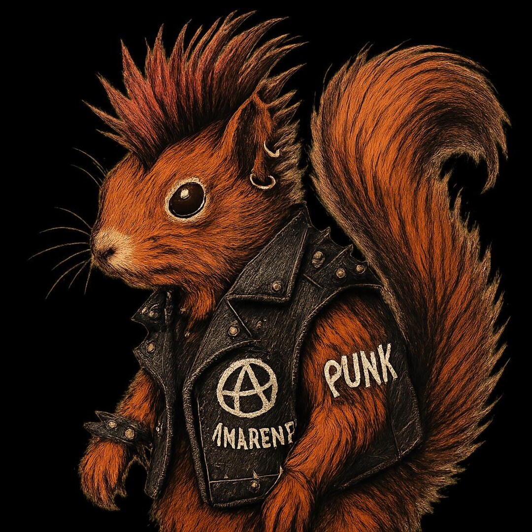 Squirrel as a Punk Sticker Outdoor Uv-resistant Vinyl Sticker Made of ...