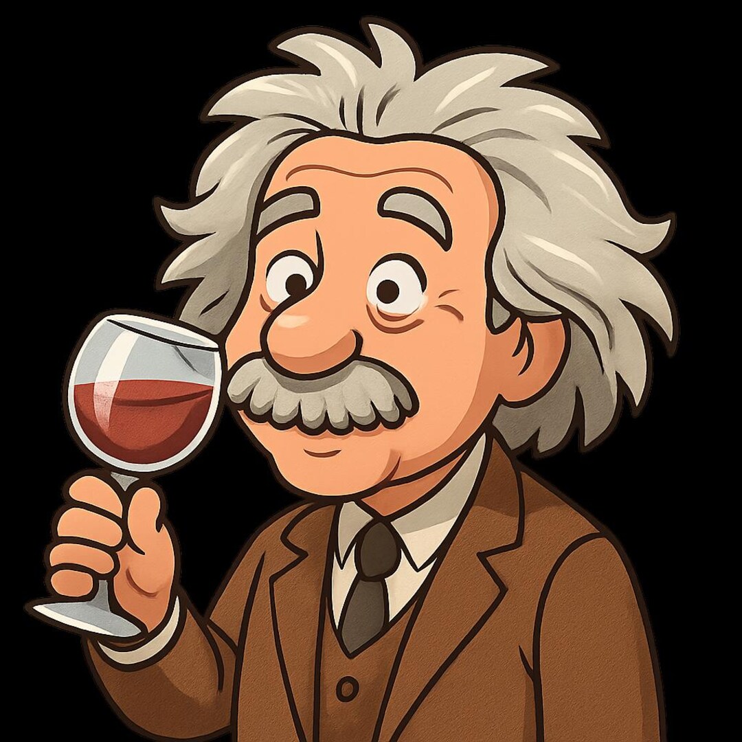 2X Albert Einstein Drinking Wine Sticker Outdoor Uv-resistant Sticker ...