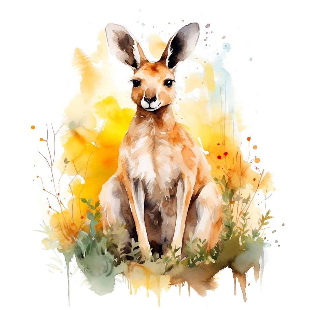 Car Sticker Kangaroo Watercolor Sticker Weatherproof Outdoor Vinyl - Etsy