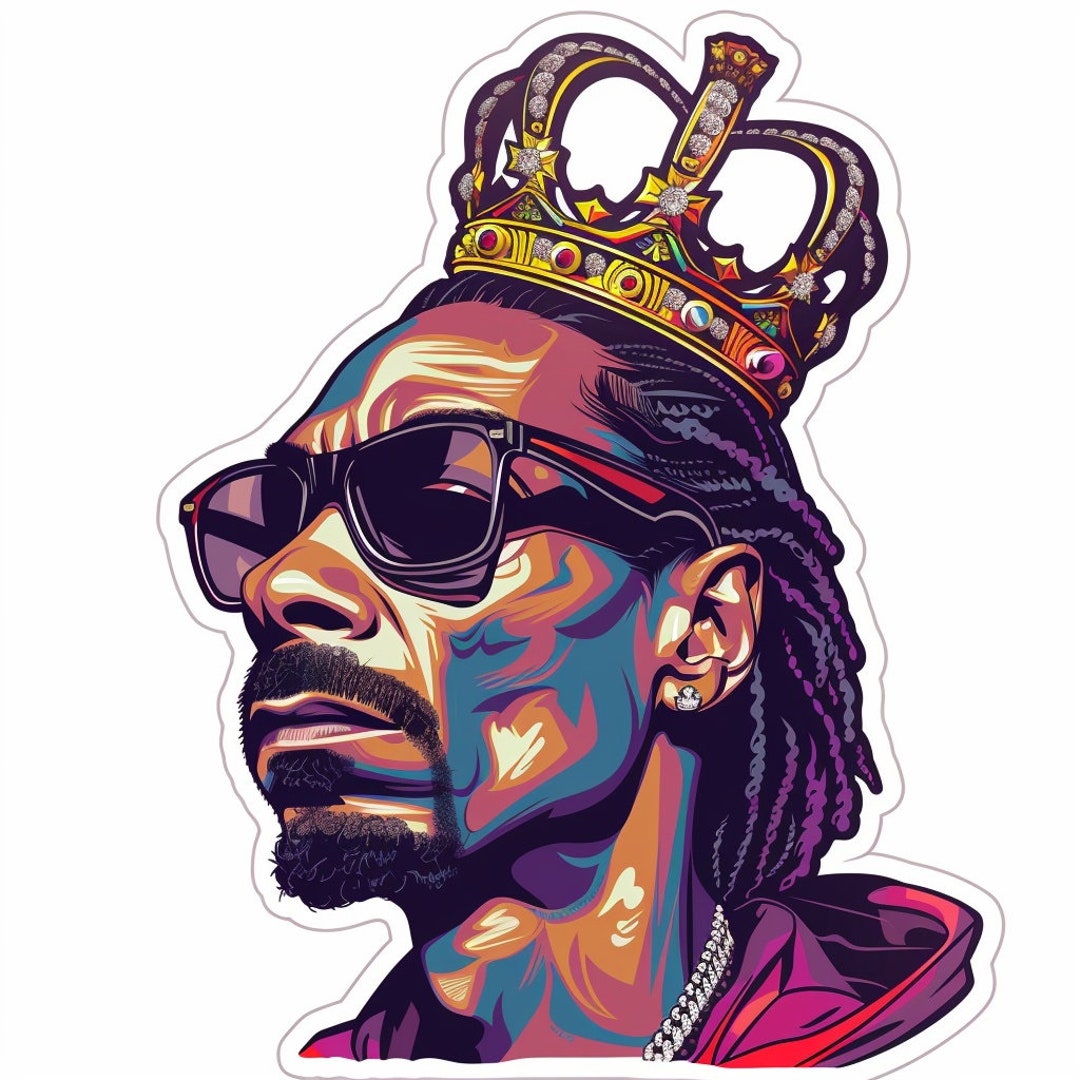 Car Sticker Snoop Dogg With Crown Sticker Weatherproof Outdoor Vinyl - Etsy