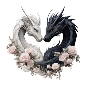 Car Sticker White and Black Dragon Weatherproof Outdoor Sticker ...