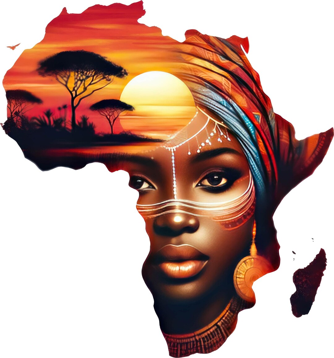 African Sticker Personalizable Outdoor Uv-resistant Vinyl Sticker Made ...