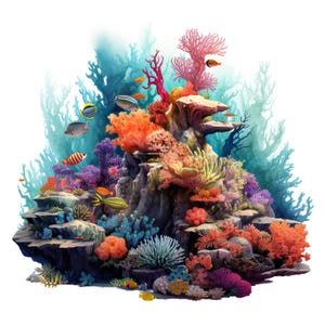 Car Sticker Coral Reef Sticker Weatherproof Outdoor Uv-resistant Vinyl ...