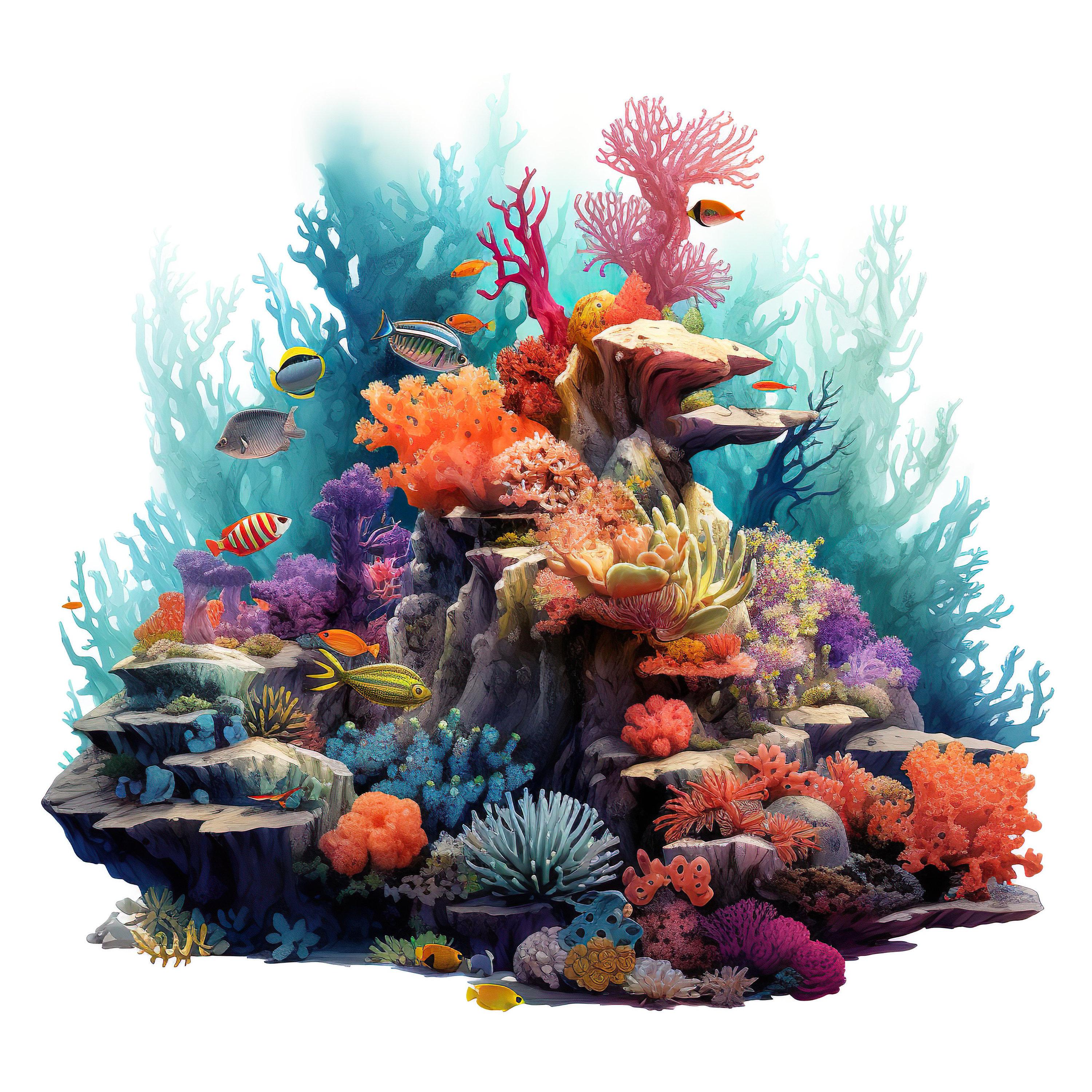 Car Sticker Coral Reef Sticker Weatherproof Outdoor Uv-resistant Vinyl ...