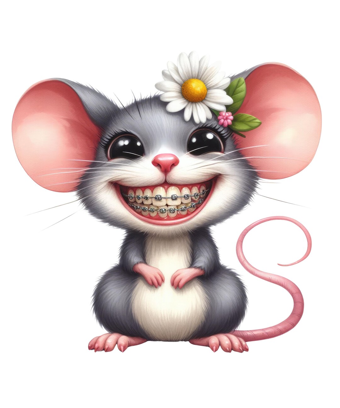 Funny Cartoon Mouse Sticker – Funny Mouse Sticker – Humor Animal Motif ...