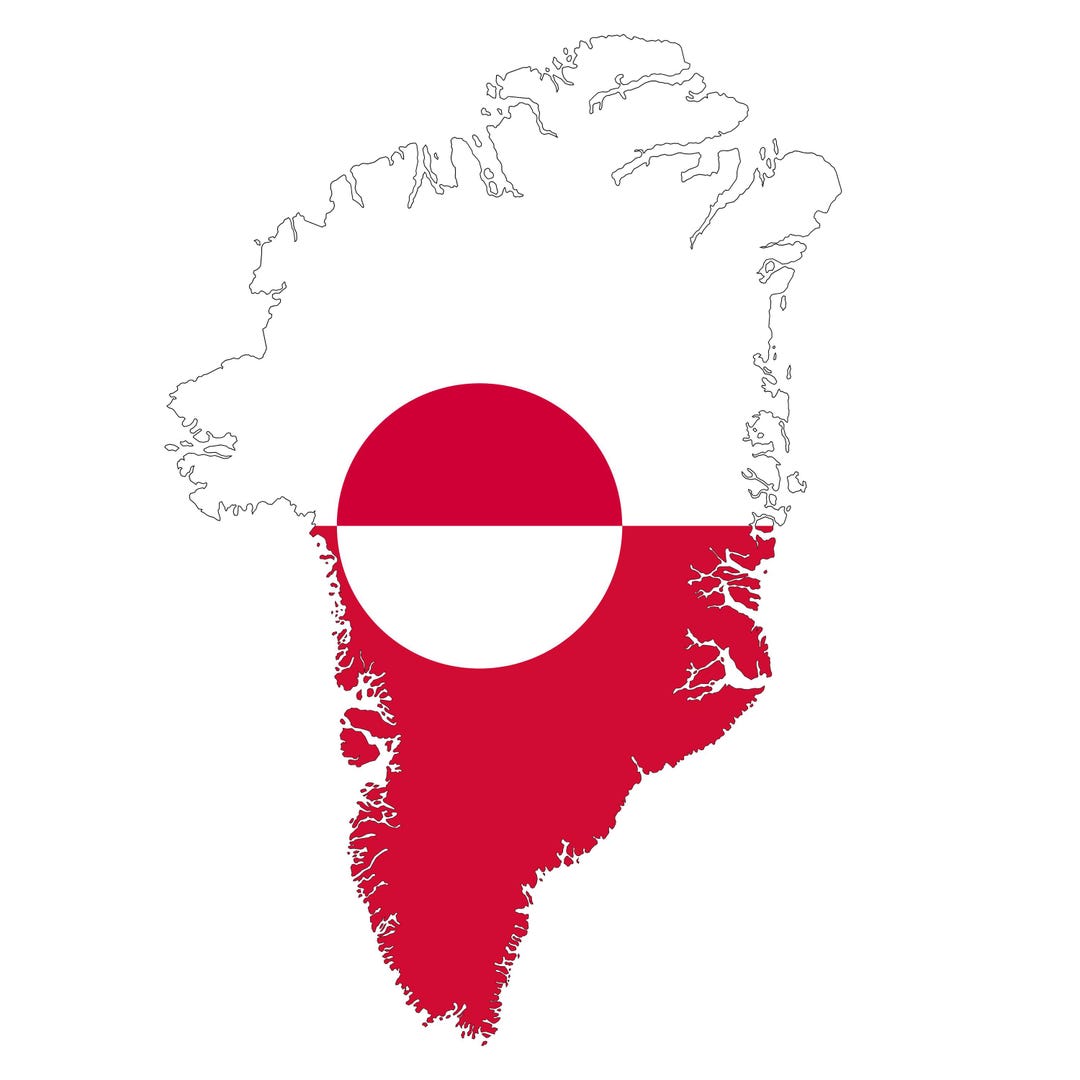5x Greenland Flag Sticker Set, 5 Pieces, Car Stickers, Greenland Flag ...