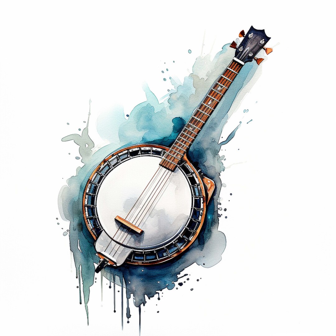 Car Decal Sticker Watercolor Banjo Decal Weatherproof Outdoor Vinyl - Etsy
