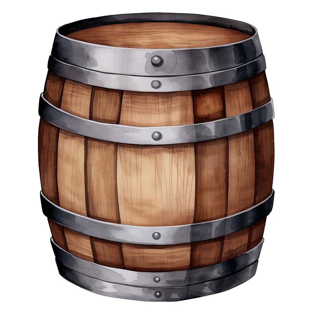 Wooden Barrel Sticker Rustic Sticker in Beer Barrel Design Wall Sticker ...