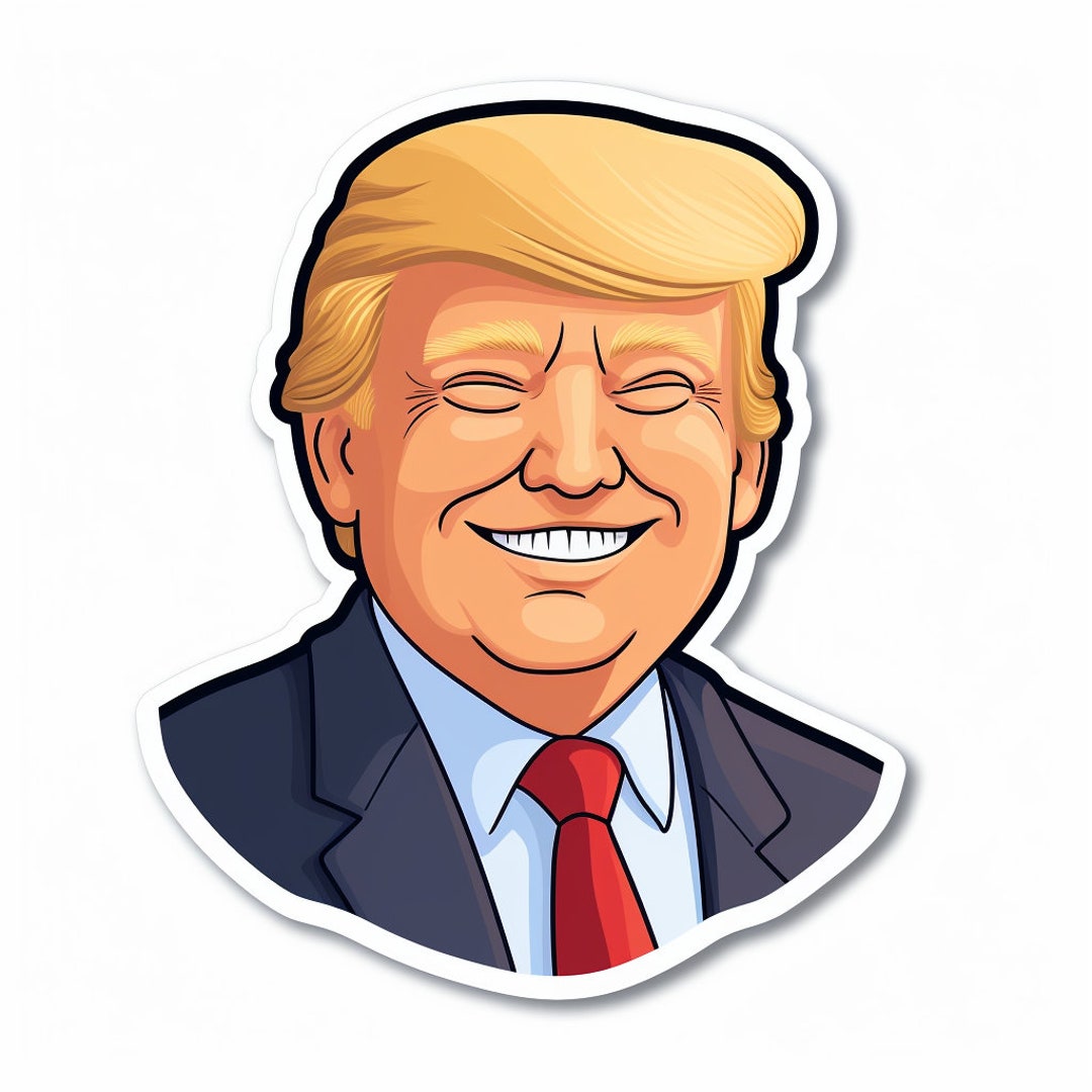 2X Sticker Funny Donald Trump Sticker - Etsy UK