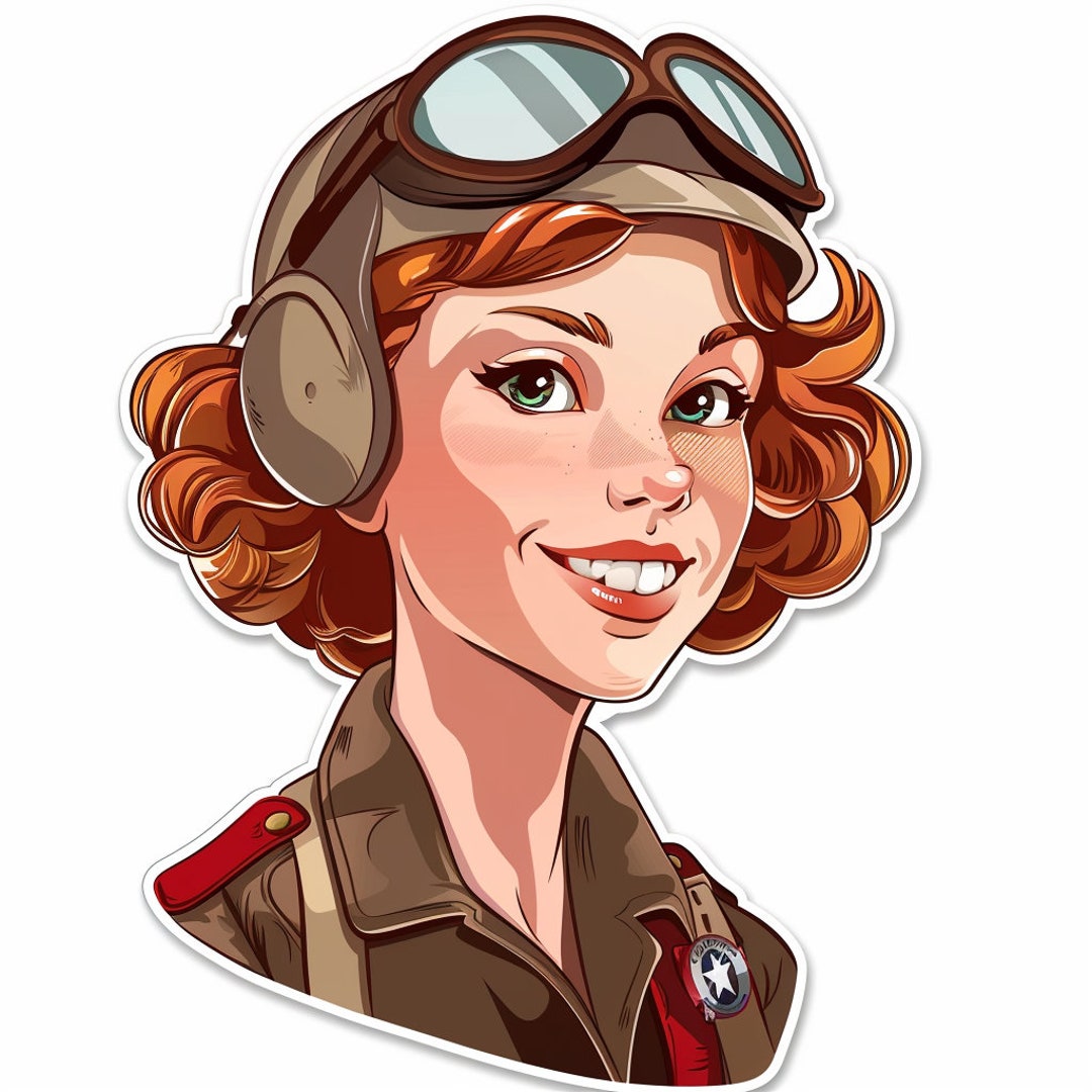 Car Sticker Amelia Earhart Sticker Weatherproof Outdoor Vinyl - Etsy